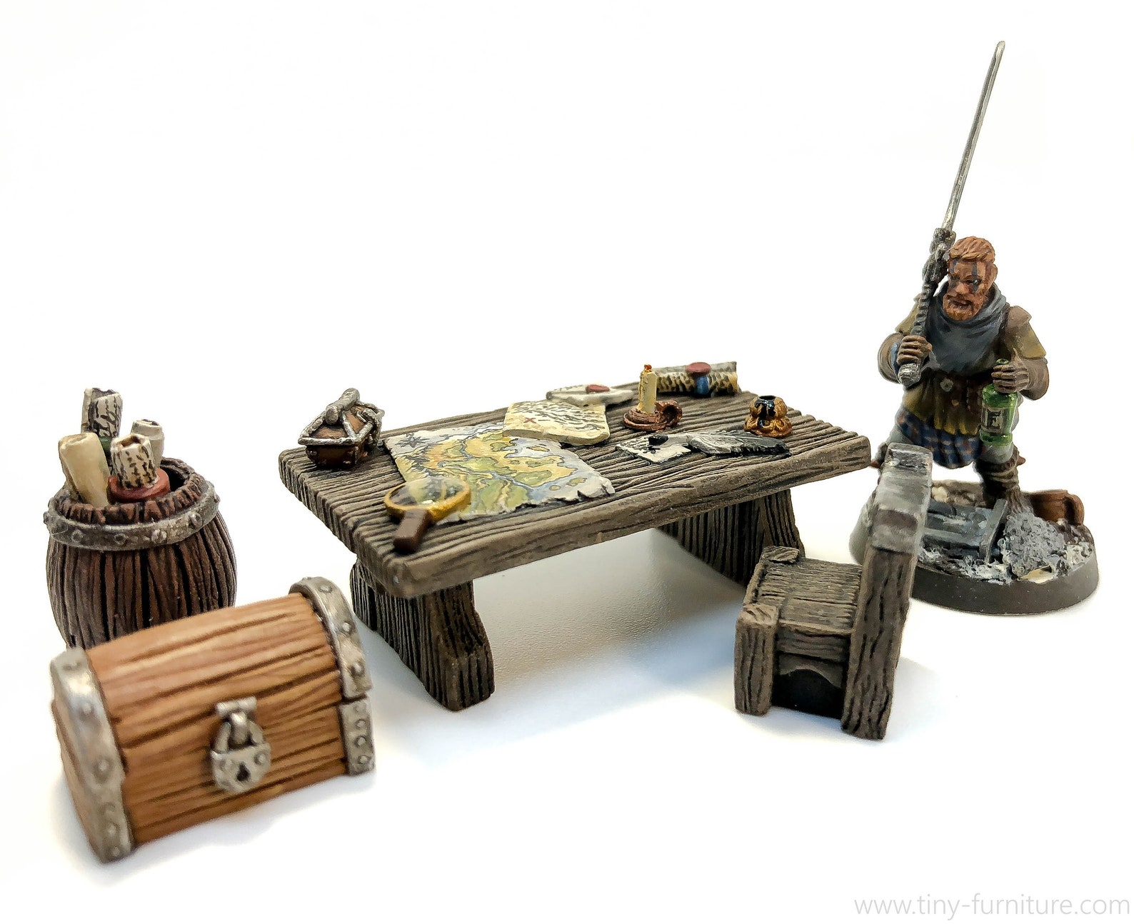 Treasure Hunter Table painted Miniature Tabletop | Etsy