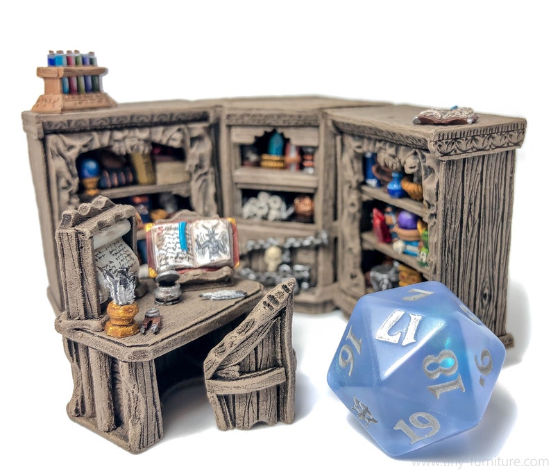 Dark Magister reading corner painted Miniature tabletop | Etsy