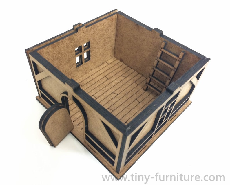 Laser cut fantasy terrain: Classic cottage unpainted | Etsy