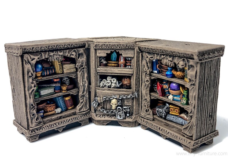 Dark Magister reading corner painted Miniature tabletop | Etsy