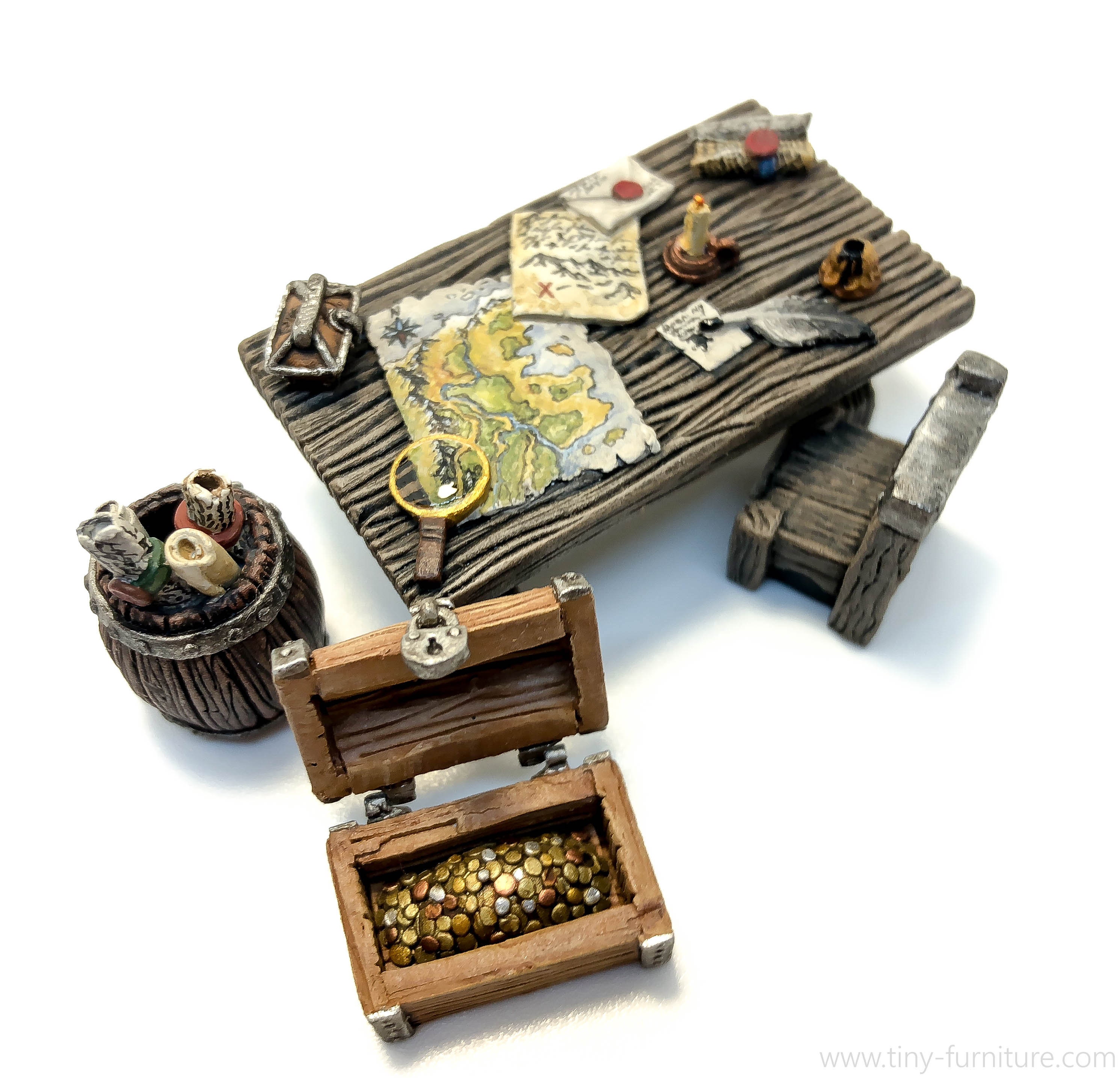 Treasure Hunter Table painted Miniature Tabletop | Etsy