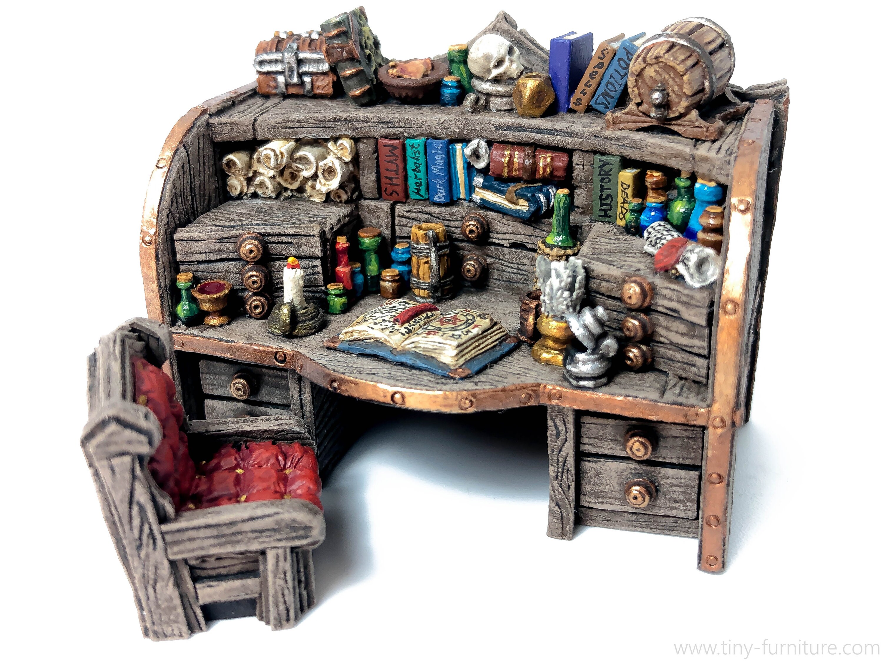 Dark Magister workplace painted Miniature tabletop | Etsy