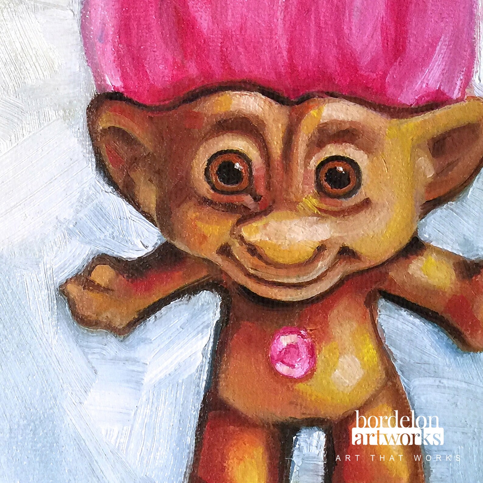 Dam Troll Art Troll Lover Gift Treasure Troll Doll Print - Etsy