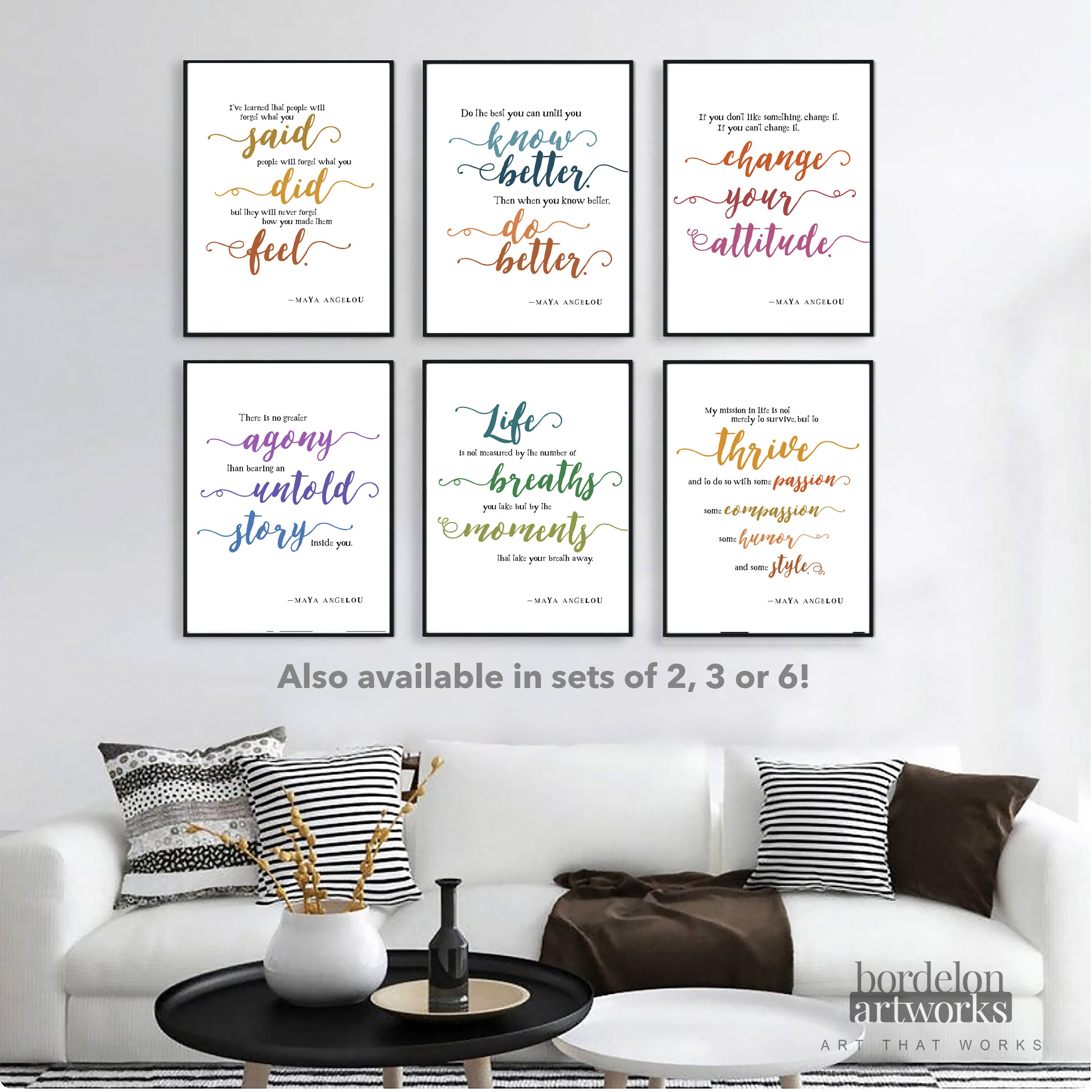 Inspirational Quotes about Life Classroom Decor Motivational Poster Set ...