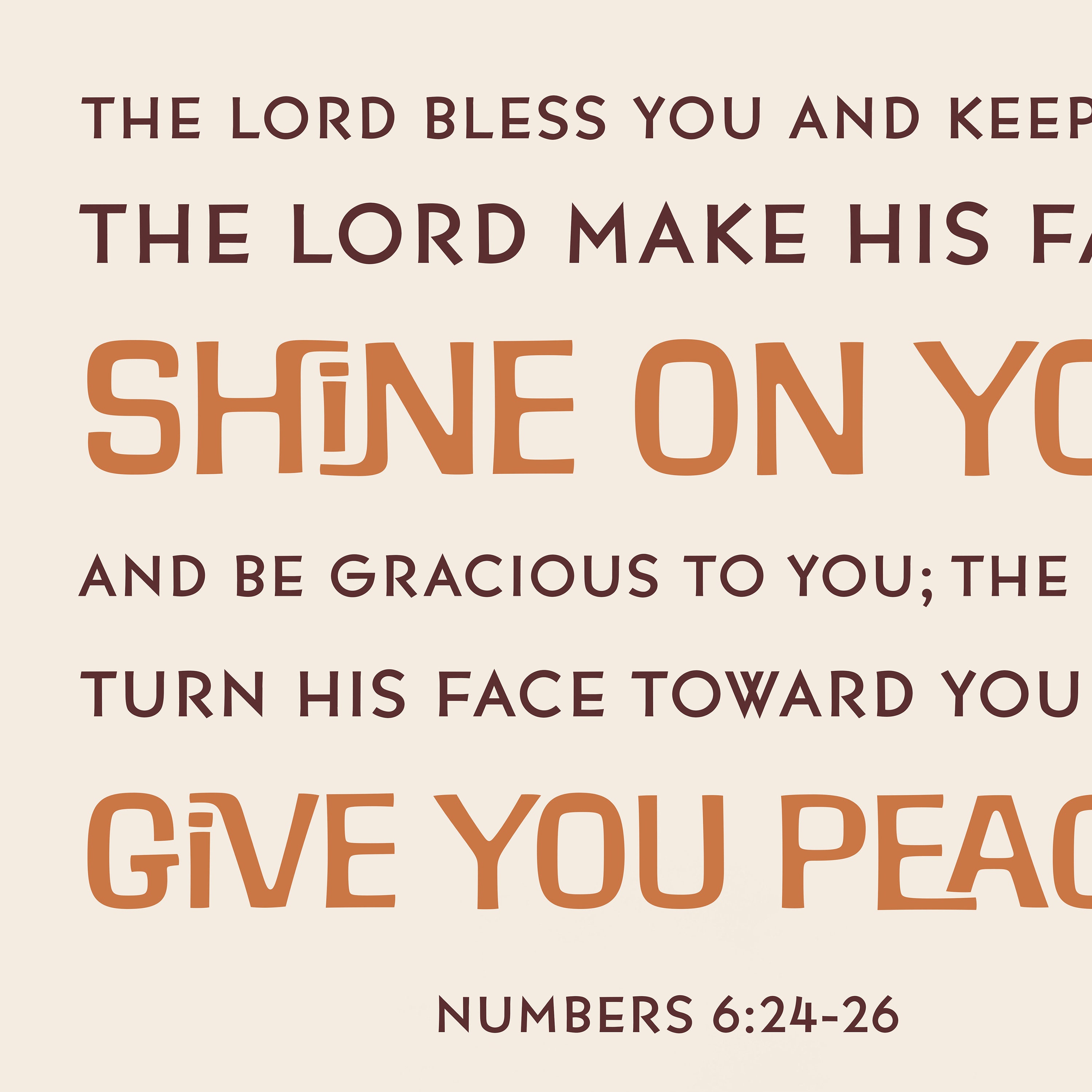 Numbers 6:24-26 Bible Verse Wall Art the Lord Bless You and | Etsy