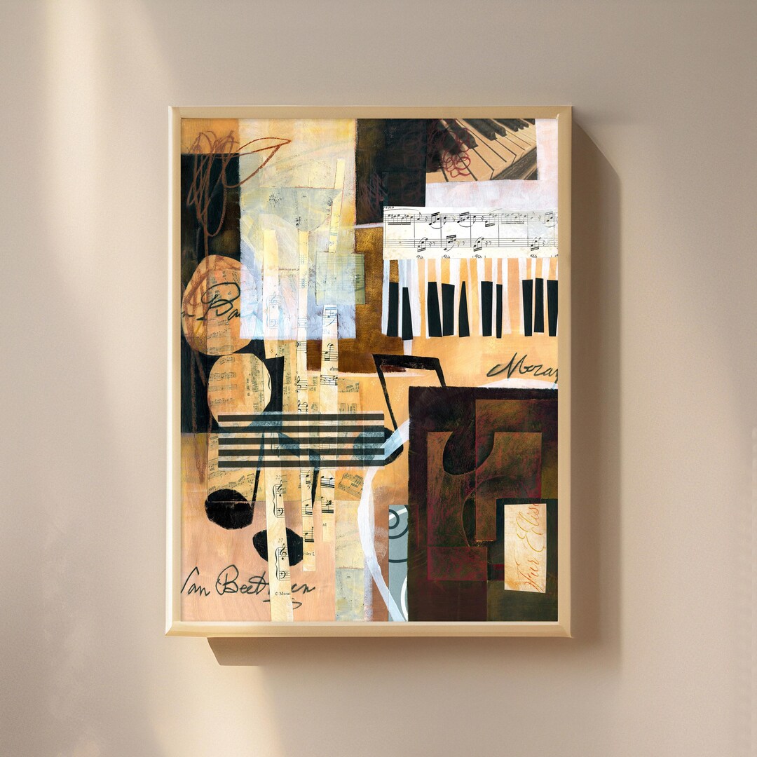Abstract Music Art, Classical Music Poster for Teacher and Musician ...
