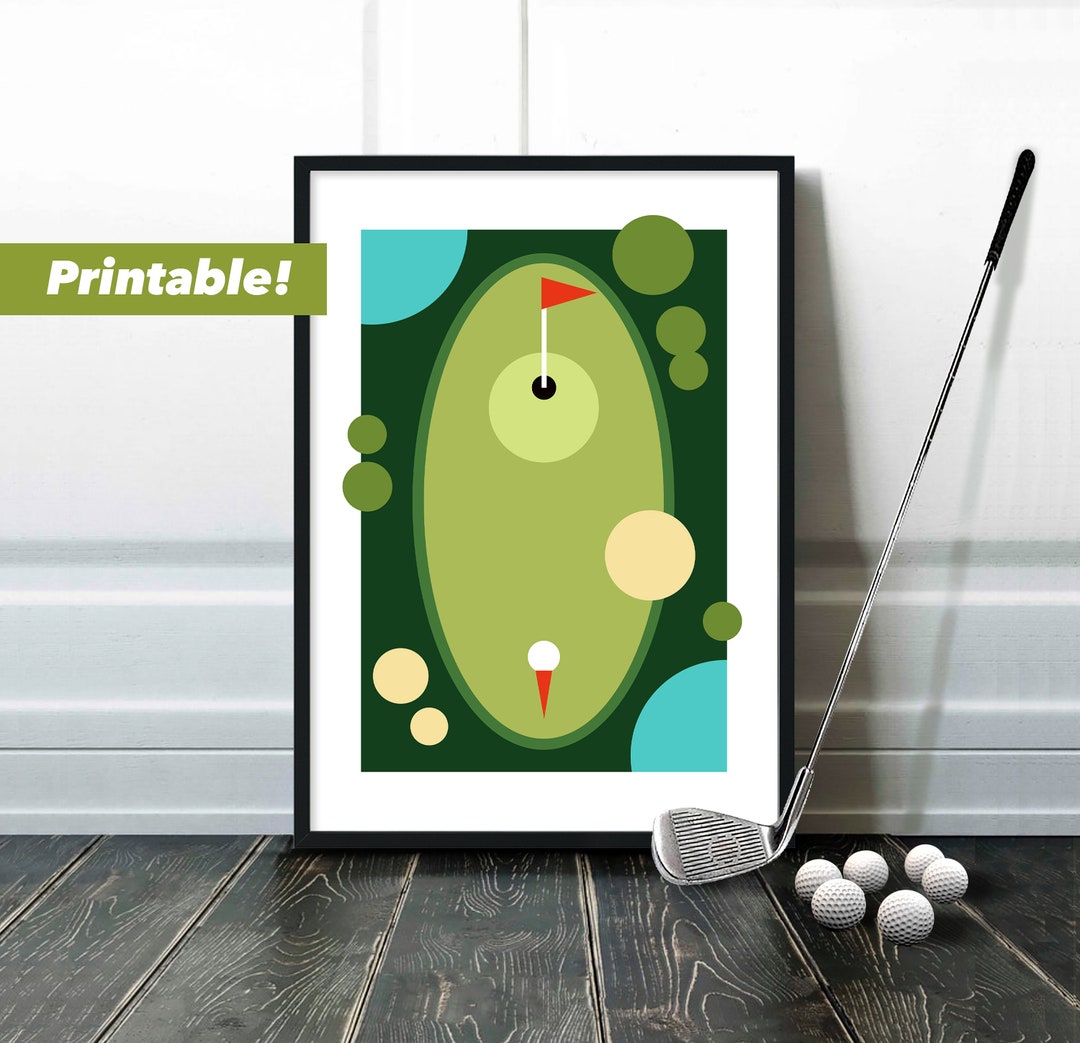 Golf Printable Wall Art Golf Decor, Golf Art Print, Golf Course Artwork ...