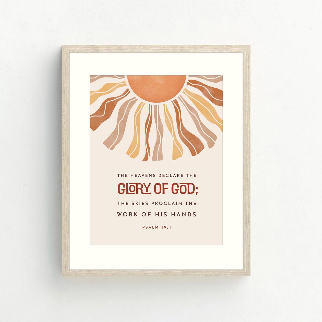 Psalms Art, Scripture Wall Art for Kids and Adults, Boho Christian ...