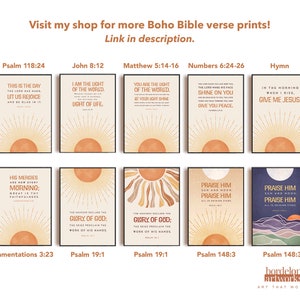 Psalms Art, Scripture Wall Art for Kids and Adults, Boho Christian ...