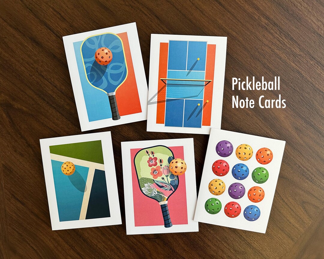 Pickleball Cards for Thank You Notes and Birthday Greeting Cards ...