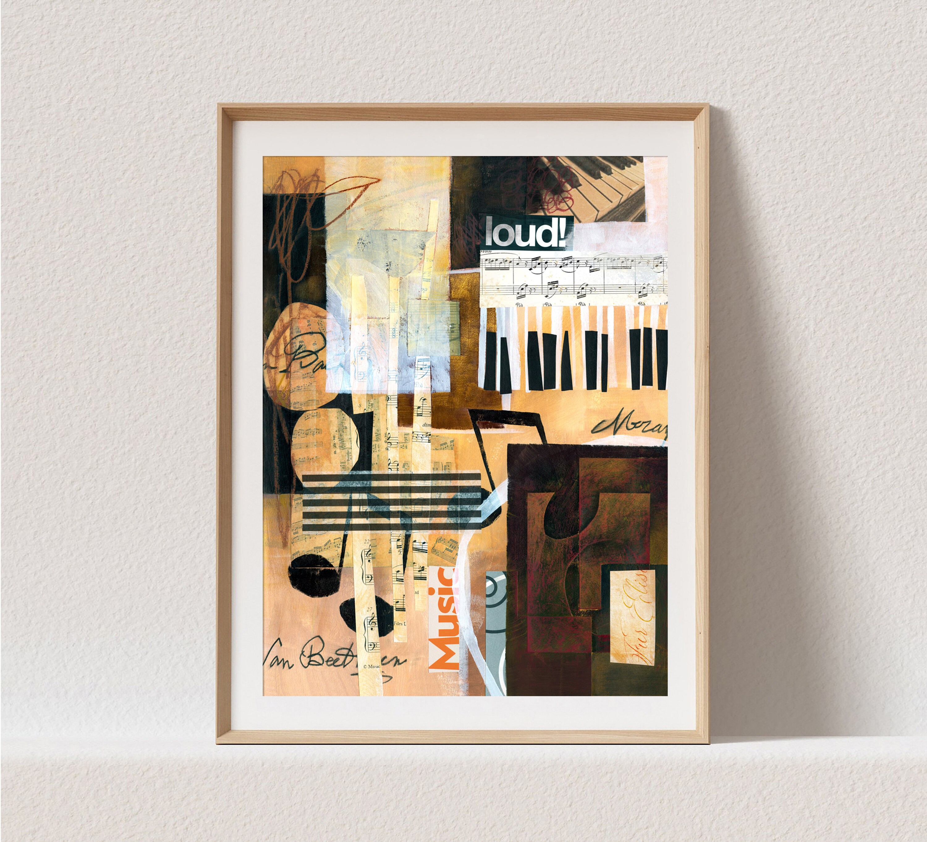 Abstract Sheet Music Art