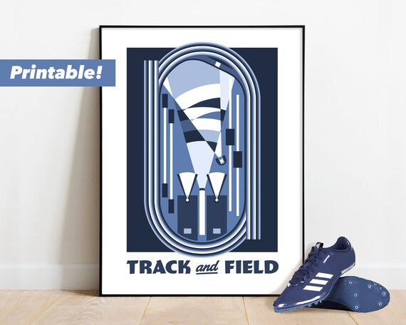 Track and Field Art Print Running Track Poster Printable Wall - Etsy