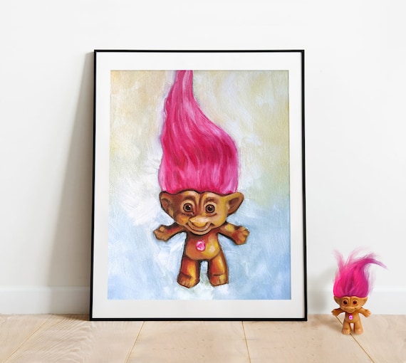 Treasure Troll Art Dam Troll Poster Printable Wall Art Troll - Etsy