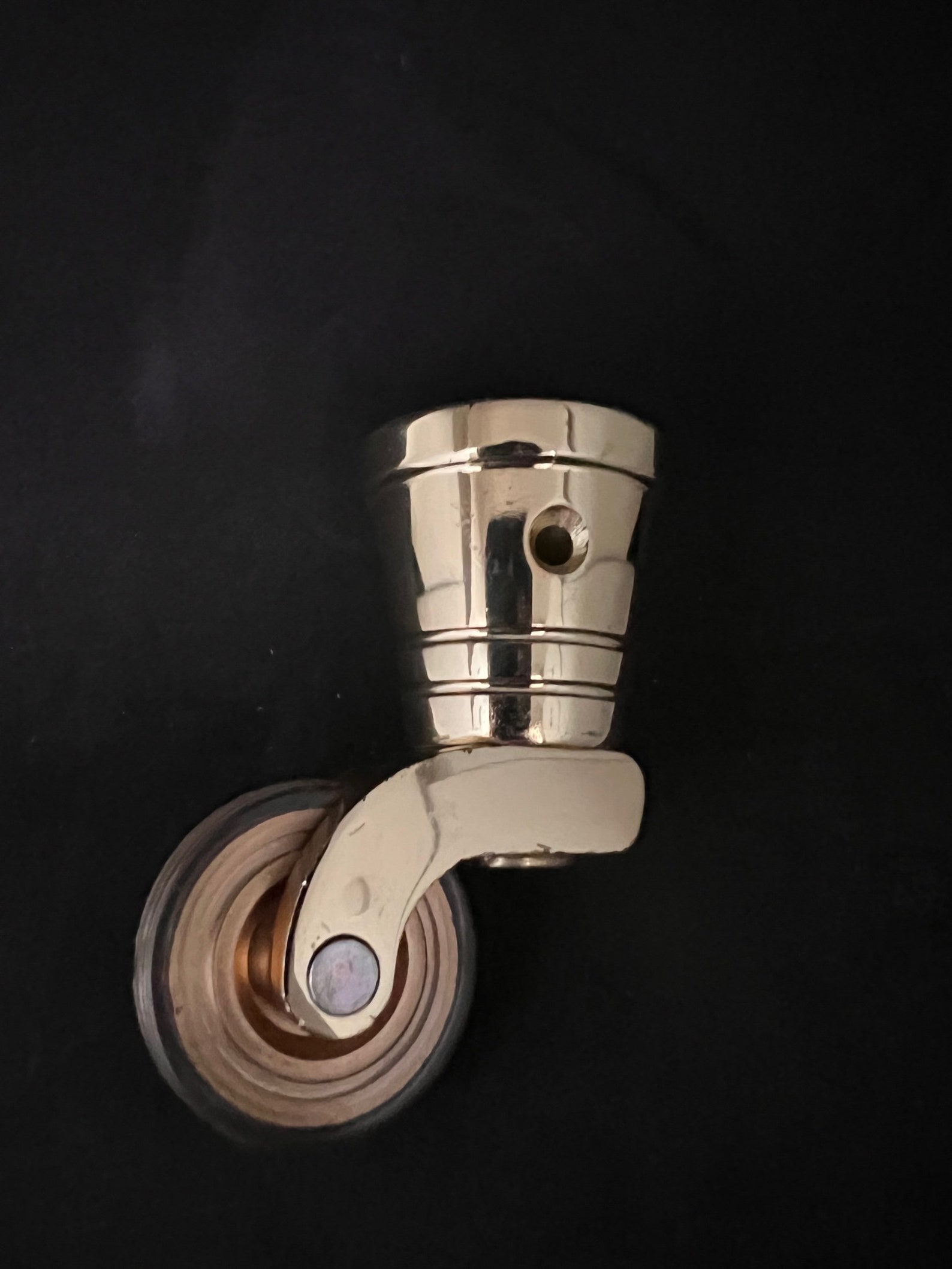 Brass Castor Wheel With Rubber Protection From Wood Floor Demage 2,56 ...