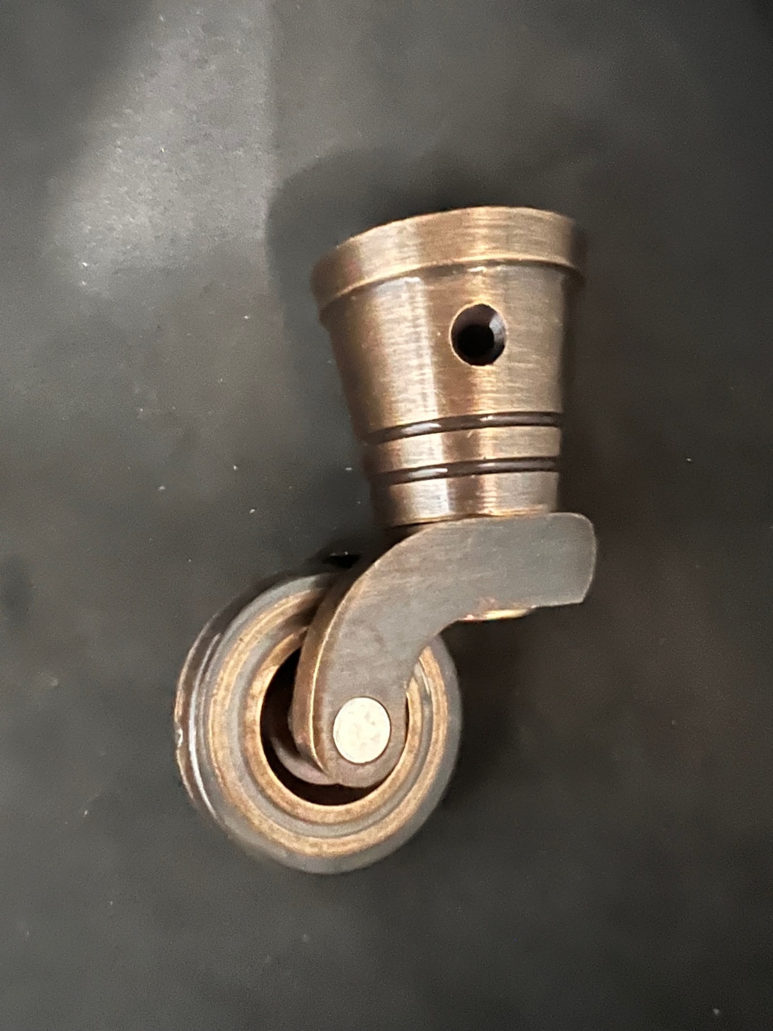Brass Castor Wheel With Rubber Protection From Wood Floor Demage 2,56 ...