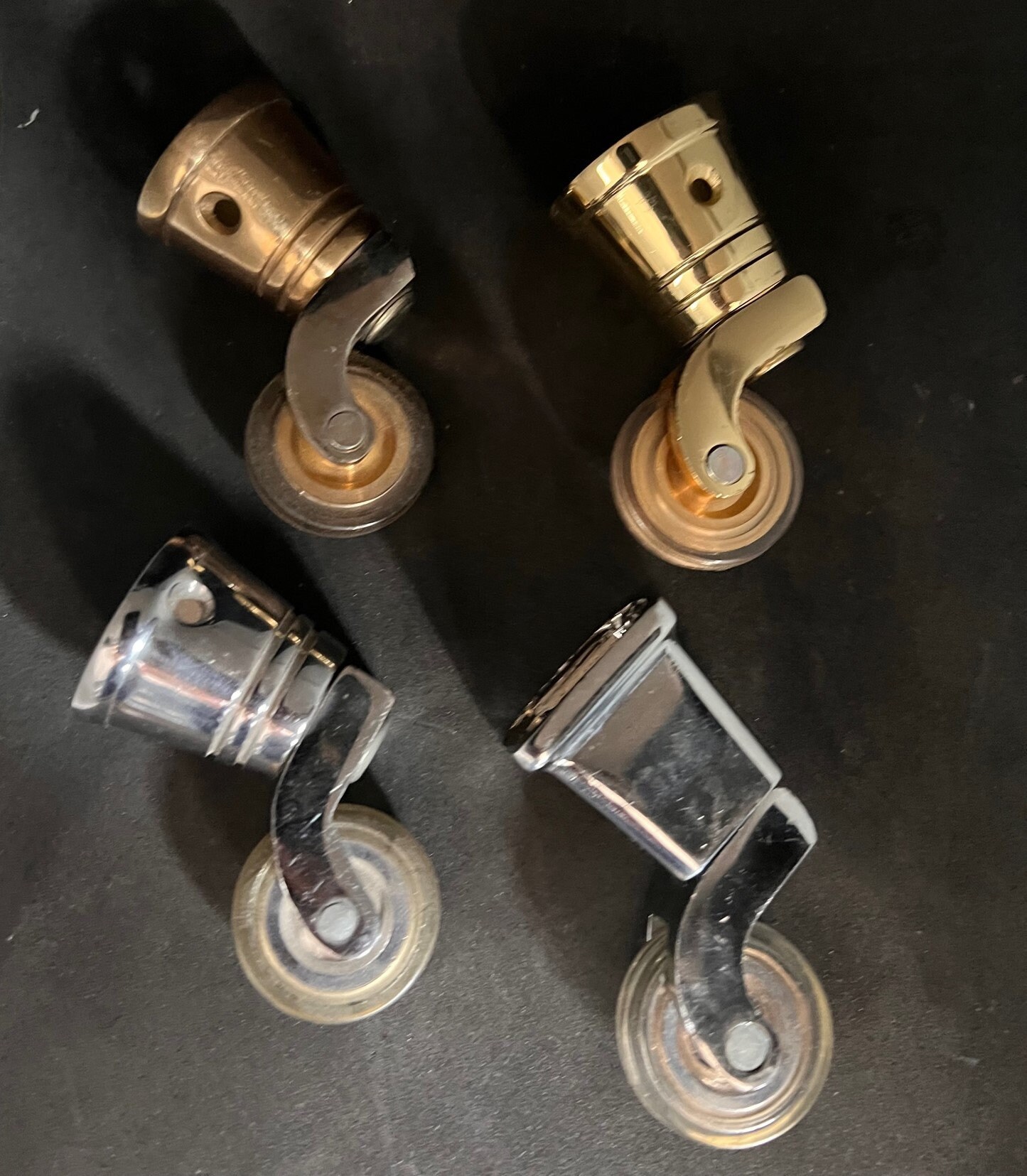 Brass Castor Wheel With Rubber Protection From Wood Floor Demage 2,56 ...