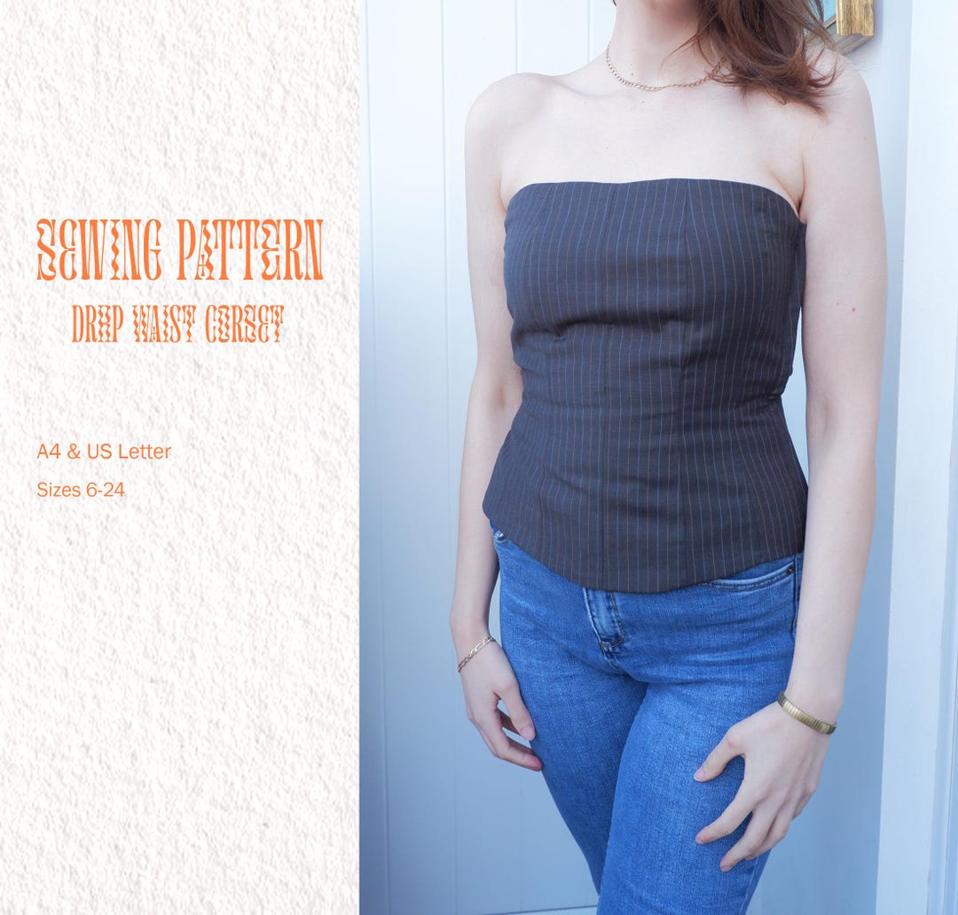 Drop Waist Corset Top Sizes 6-24 UK / Europe 32-50/ US Sizes 2- 20 ...