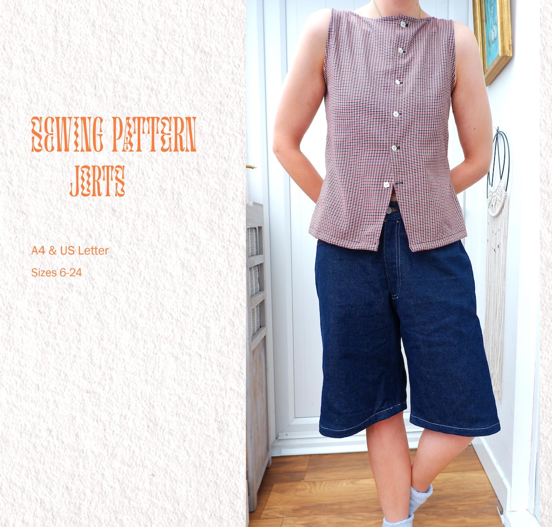 Jorts Sewing Pattern Sizes 6-24 UK / Europe 32-50/ US Sizes 2- 20 - Etsy