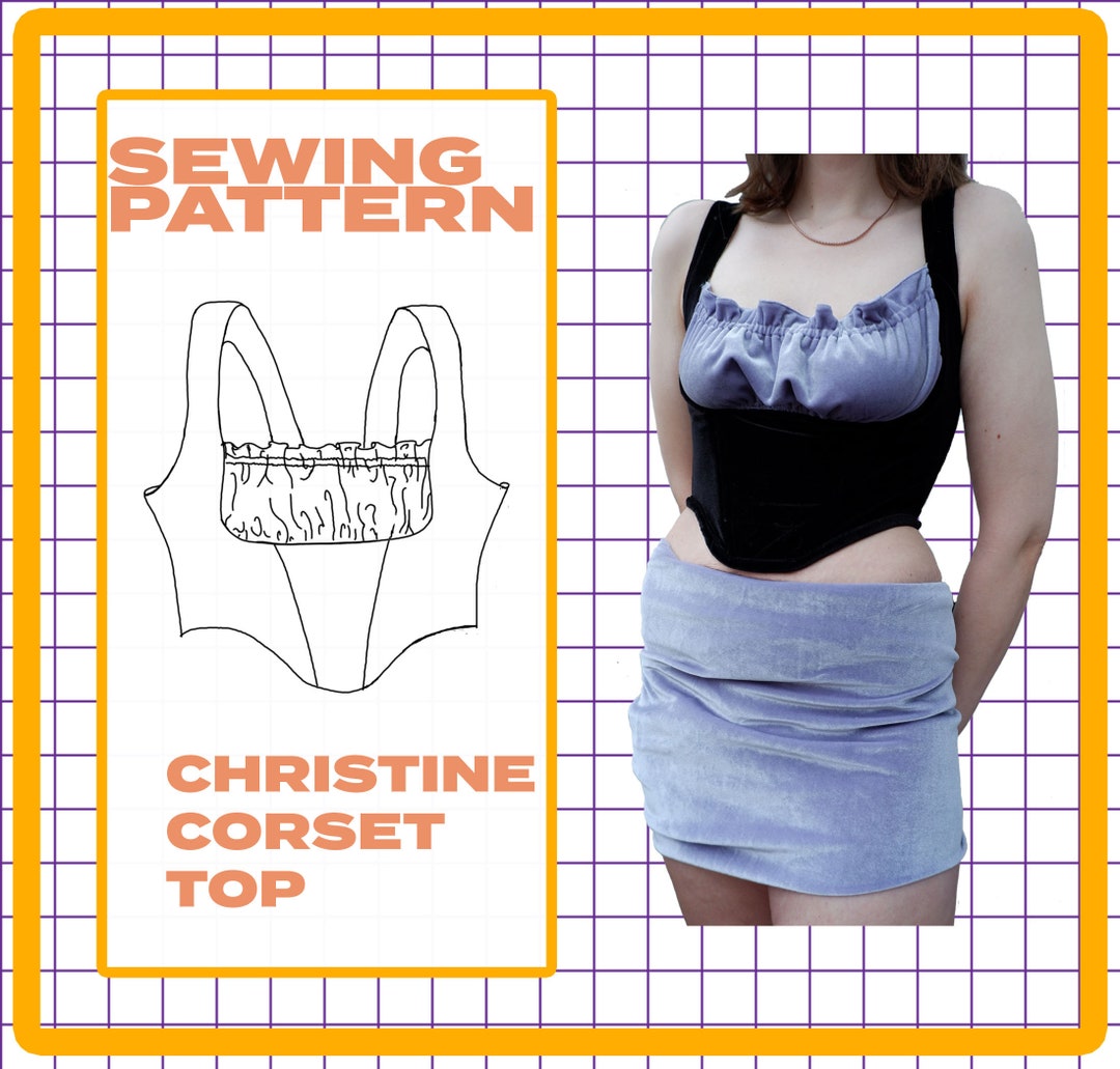 Trendy Christine Gathered Bust Corset Top Sizes 6-24 UK / Europe 32-50 ...