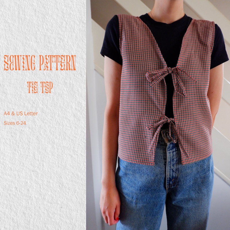 Tie Front Top - Etsy