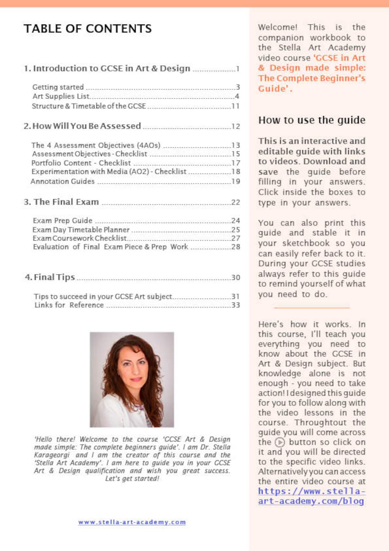 GCSE Art & Design - All in One Student Guide Book - Etsy