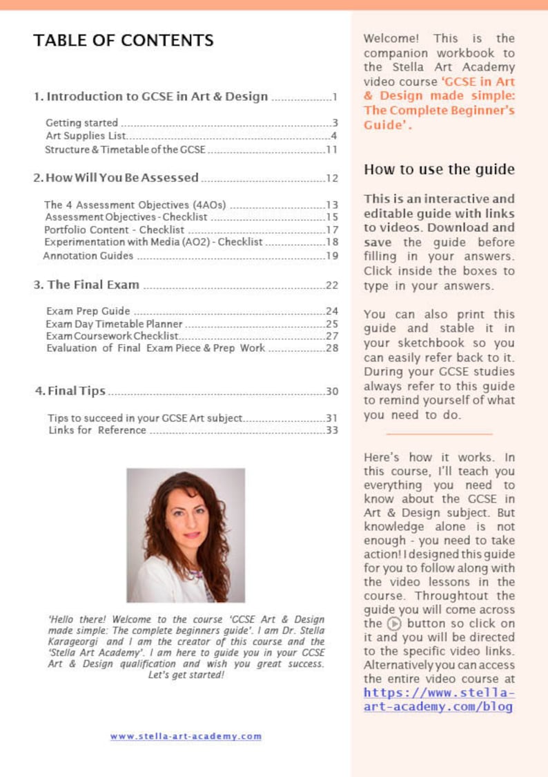 GCSE Art & Design - All in One Student Guide Book - Etsy