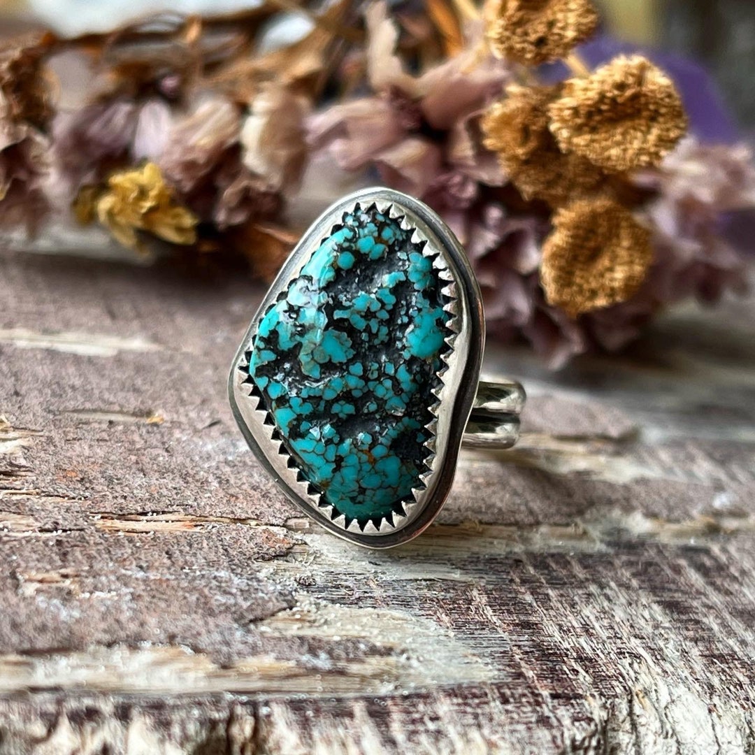 Alacron Nugget Turquoise Ring. Handmade Southwestern Navajo - Etsy