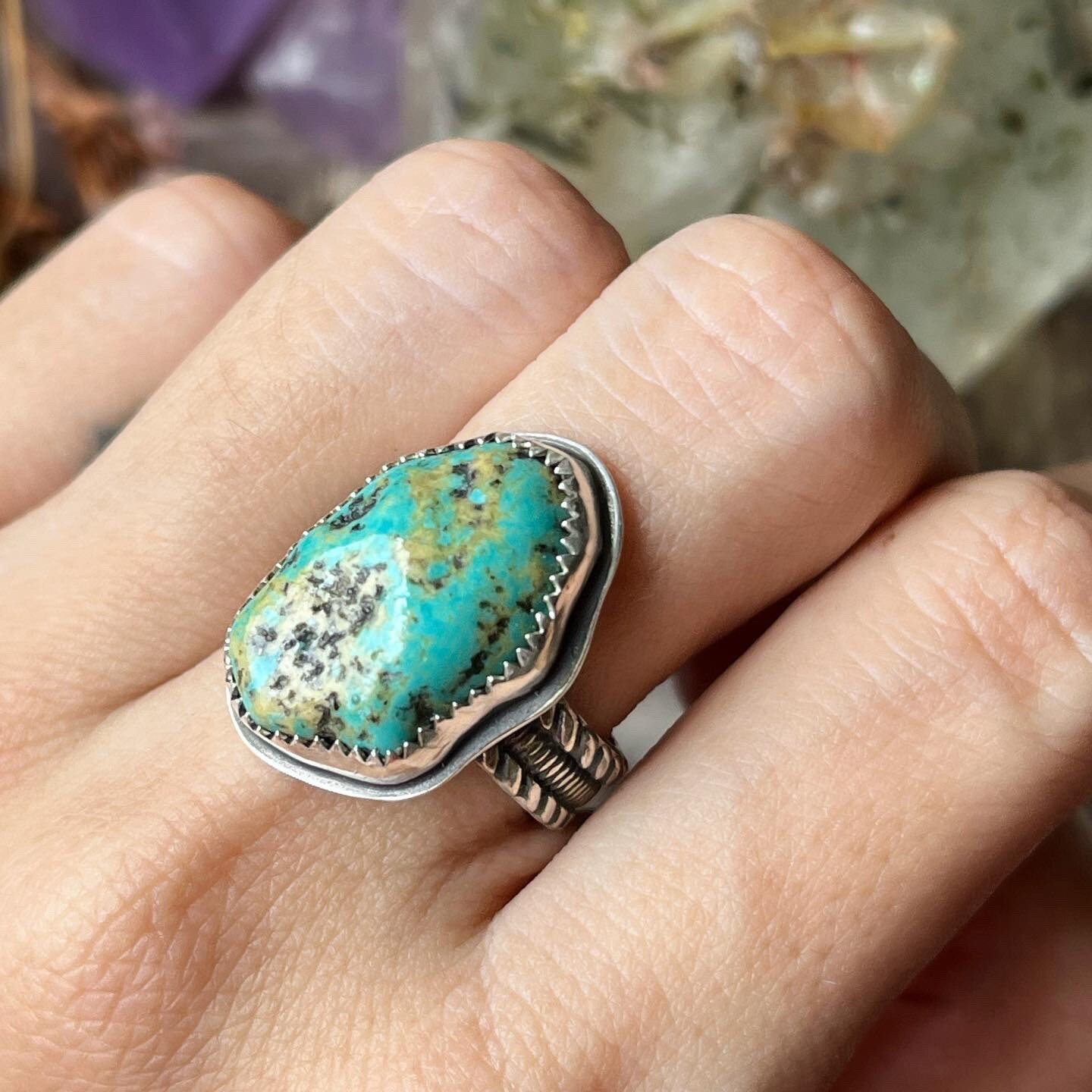 Alacron Nugget Turquoise Ring. Handmade Southwestern Navajo | Etsy