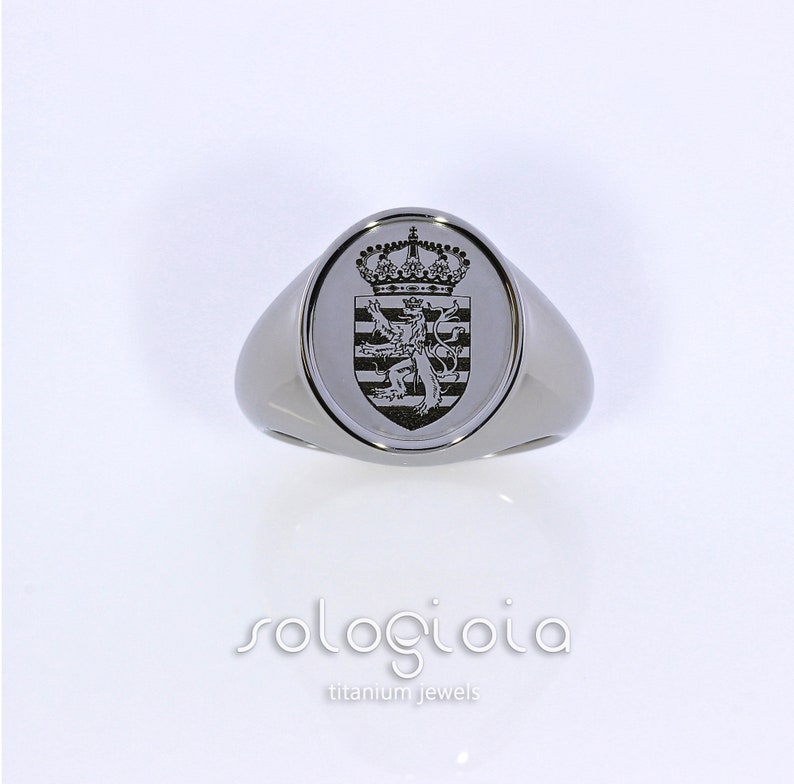 Chevalier Ring With Custom Emblem - Etsy