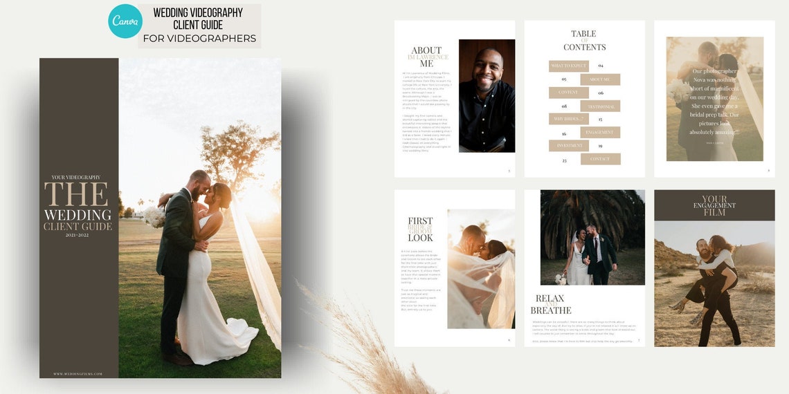Wedding Videography Magazine Template for Videographers, Welcome ...