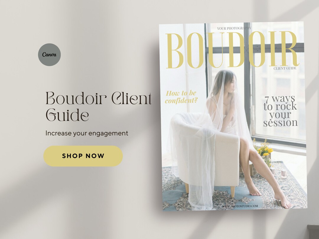 Boudoir Photography New Client Guide, Welcome Guide Book, Boudoir ...