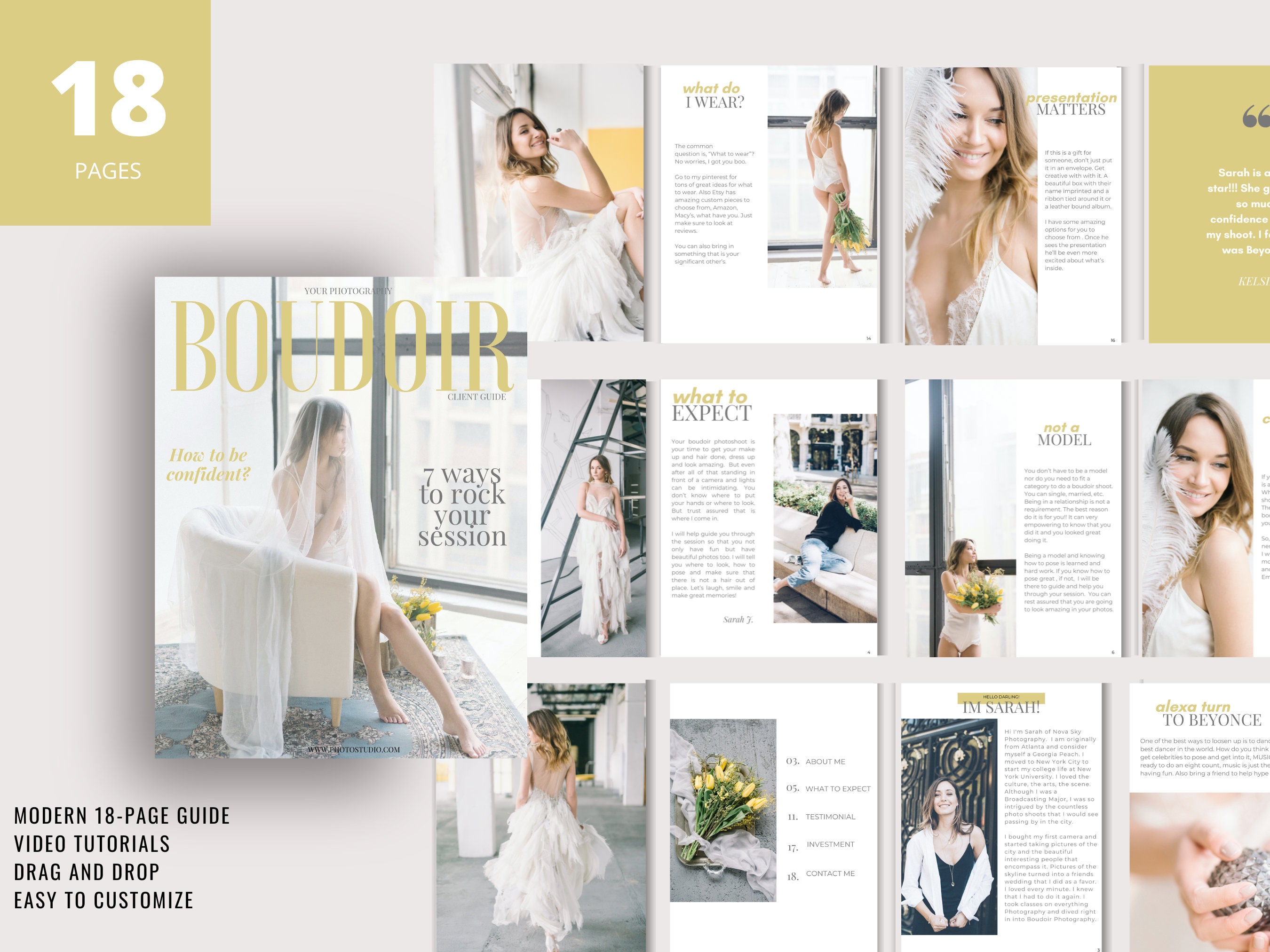 Boudoir Photography New Client Guide, Welcome Guide Book, Boudoir ...