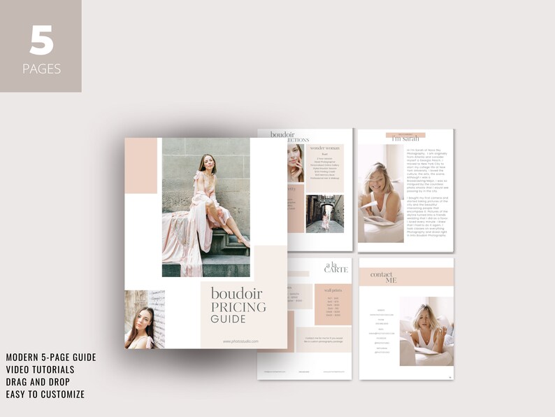 Boudoir Photography Session Guide, Boudoir Photographer, Welcome Packet ...