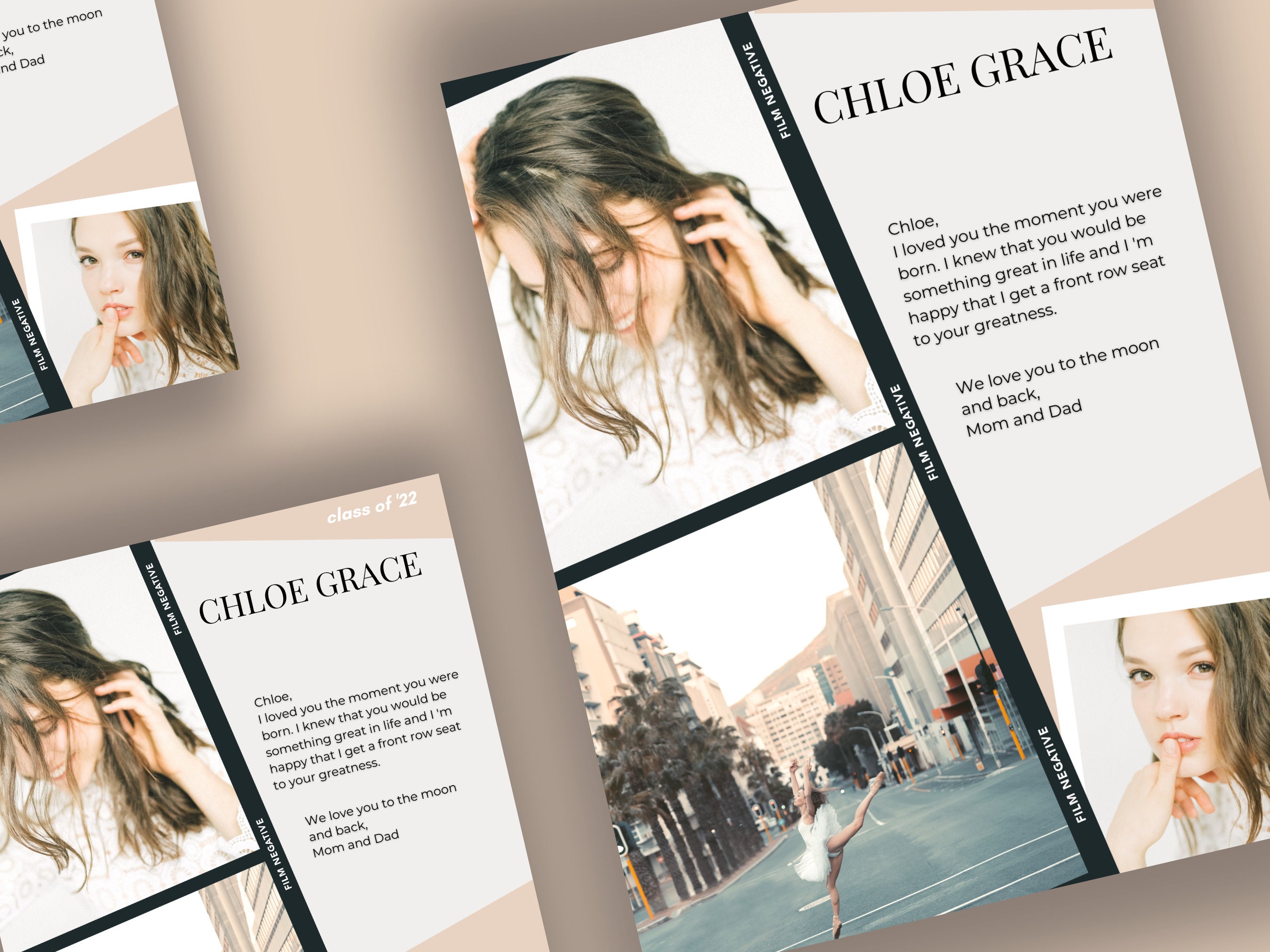 Senior Yearbook Ad Template Full Page, Canva Senior Template, Digital ...