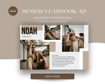 Senior Yearbook Ad Template Half Page, Canva Senior Template, Digital ...