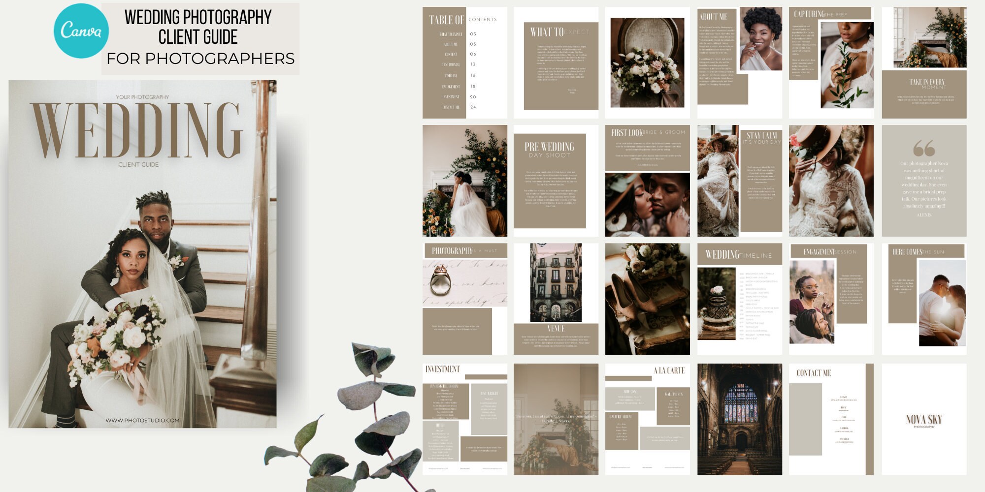 Wedding Photography Magazine Template Photography Price List | Etsy