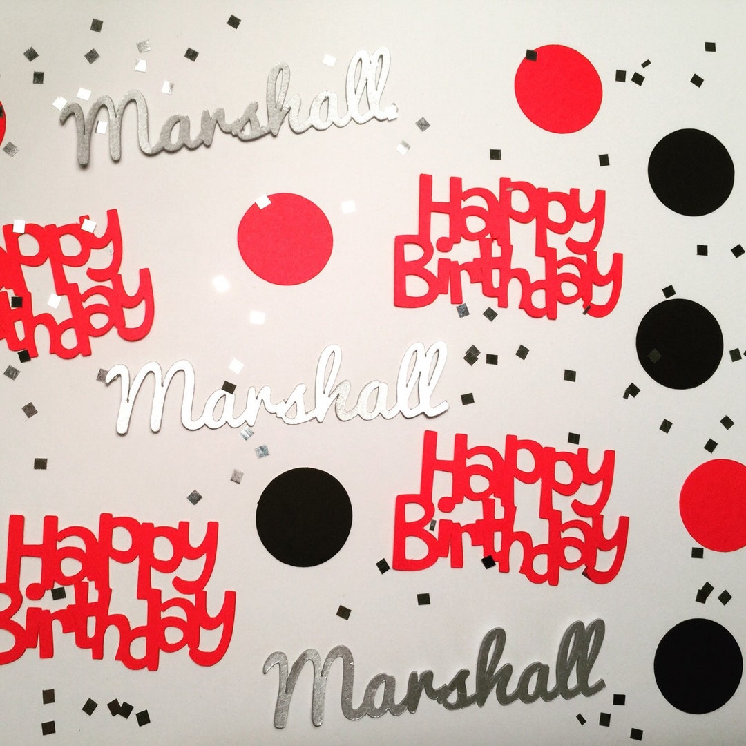Happy Birthday Personalized Confetti - Custom Confetti - Any Name With ...