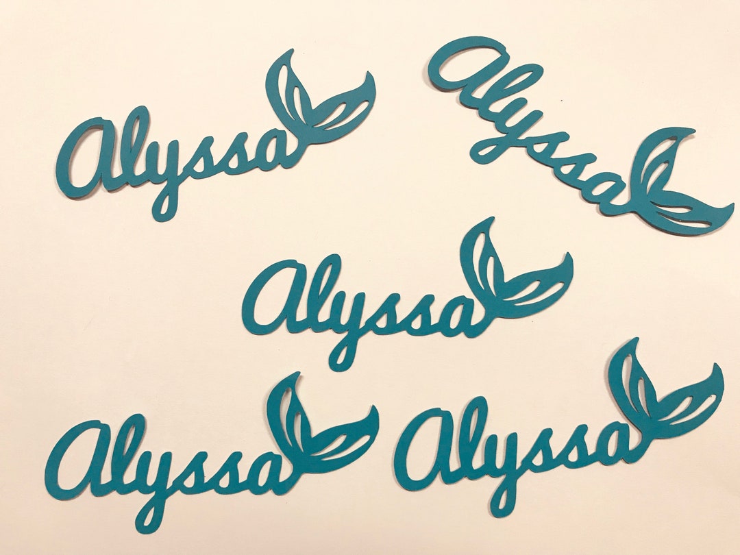 Personalized Mermaid Tail Name Confetti - Etsy