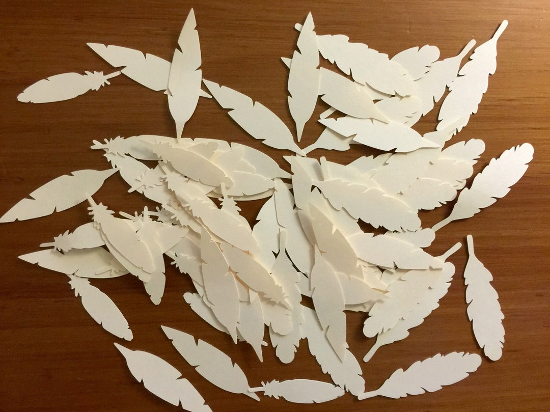 Ivory Feathers Confetti - Wedding, Birthday Party, First Communion ...