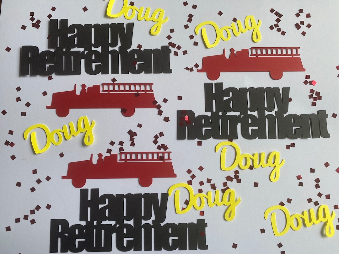 Firefighter Personalized Retirement Party Confetti - Etsy