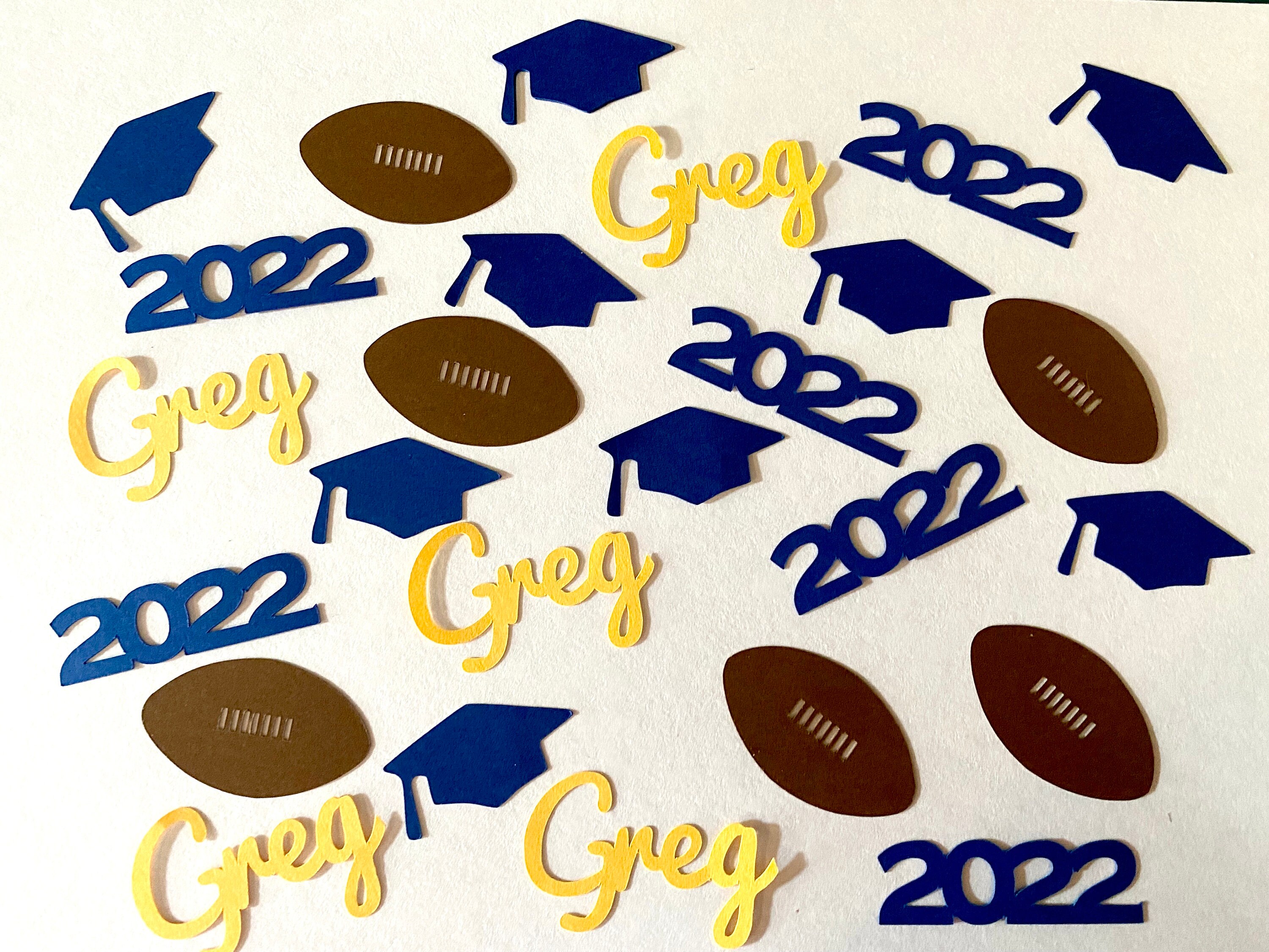 Personalized Graduation Confetti With Footballs Class of - Etsy