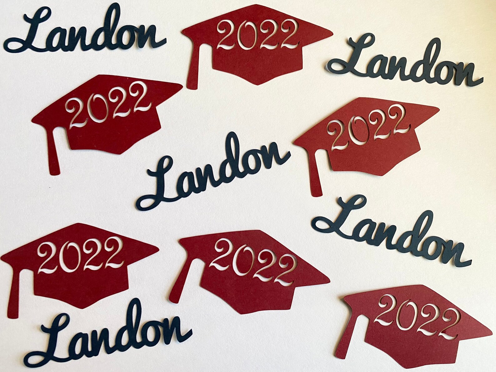 Personalized Graduation Caps and Names Confetti Class of - Etsy