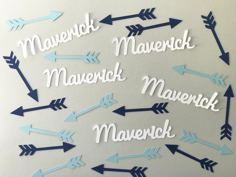 Name and Arrows Confetti Your Choice of Colors | Etsy