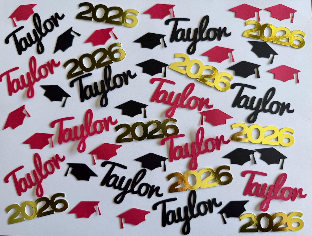 Personalized Graduation Confetti – Class of 2026 | Elementary, Middle ...