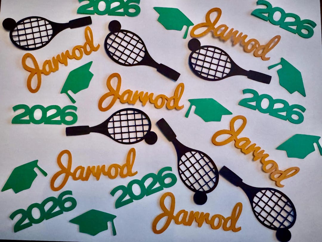 Personalized Tennis Graduation Confetti – Class of 2026 Custom Graduate ...