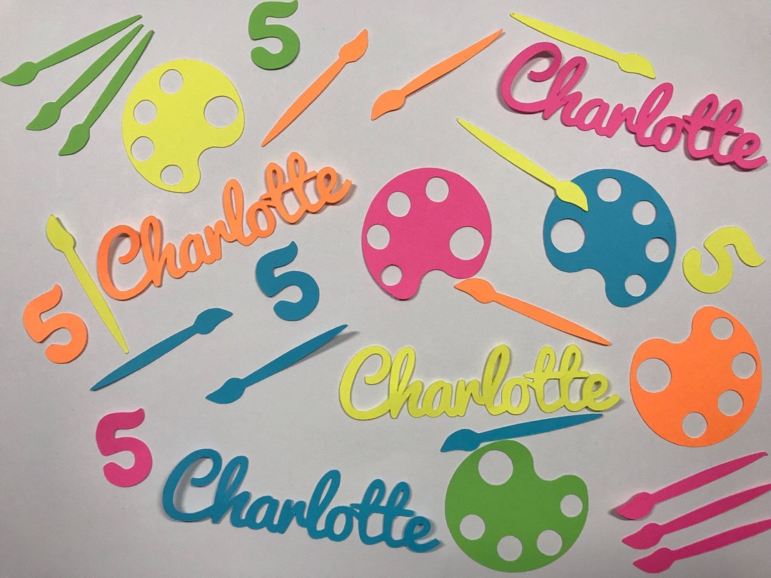 Paint Party Personalized Confetti - Paint Theme, Art Party ...