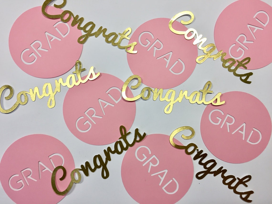 Congrats Grad - Graduation Confetti for High School and College Grad ...