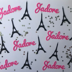 Personalized Paris Confetti in You Choice of Hot Pink or Lavender ...
