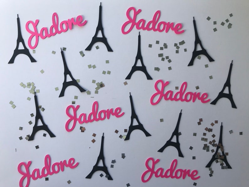 Personalized Paris Confetti in You Choice of Hot Pink or Lavender ...