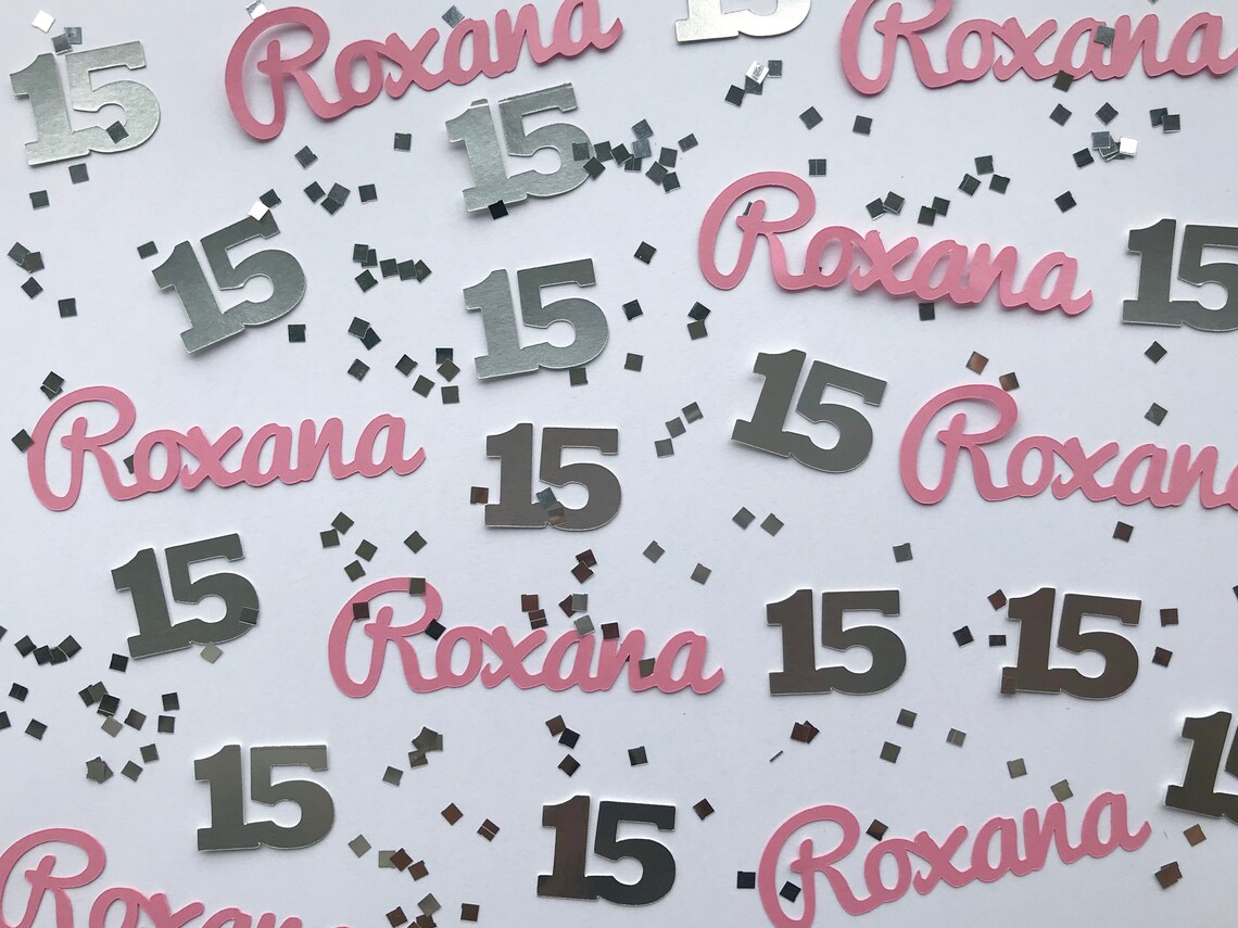 15th Birthday Party Confetti - Quinceanera Personalized Confetti in ...
